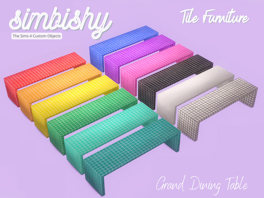 The Sims Resource - Tile - Grand Dining Table