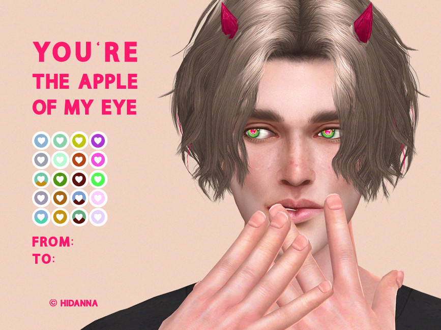 The Sims Resource - Heart Cupid eyes vol.l (Face Paint) - HQ