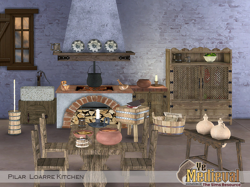 The Sims Resource - Ye Medieval Loarre Kitchen