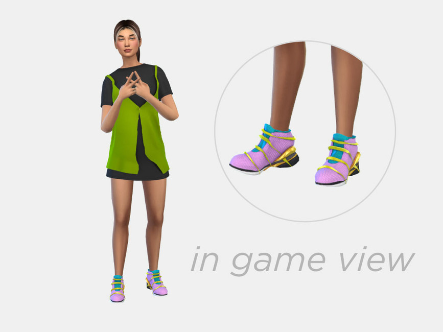 The Sims Resource - Omega - female futuristic sneakers