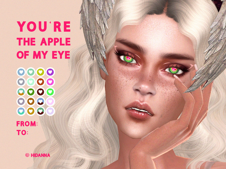 The Sims Resource - Heart Cupid eyes vol.l (Face Paint) - HQ