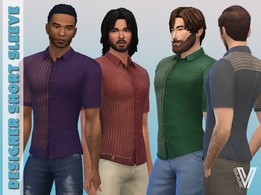 The Sims Resource - Designer Short Sleeved Shirt