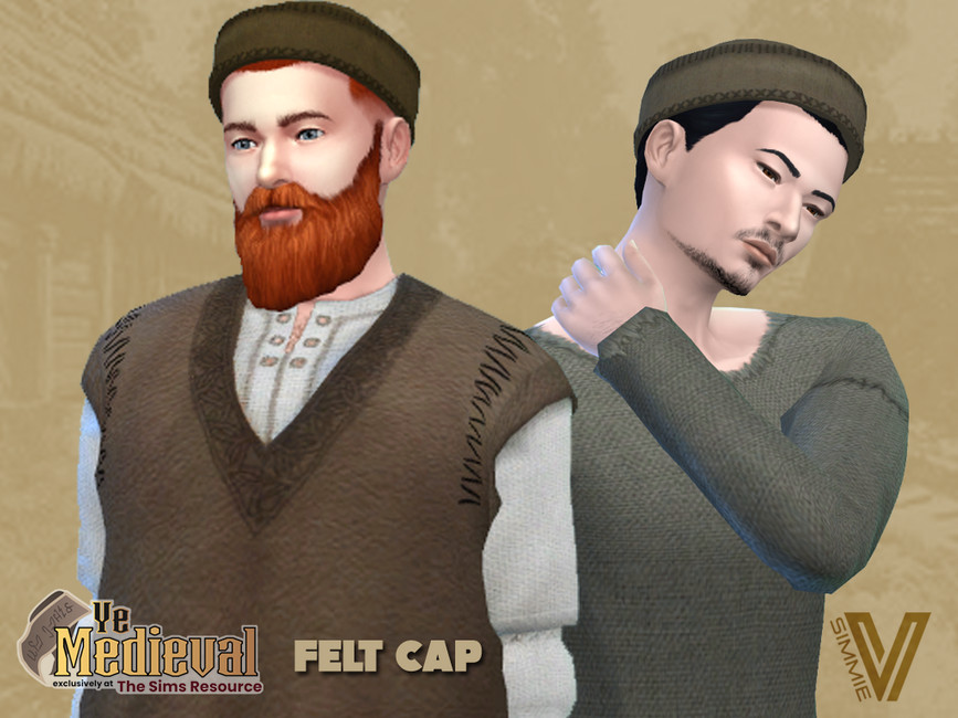 The Sims Resource - Ye Medieval Felt Cap