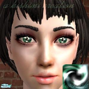 The Sims Resource - Green Iris/Pupil Swirled Eyes