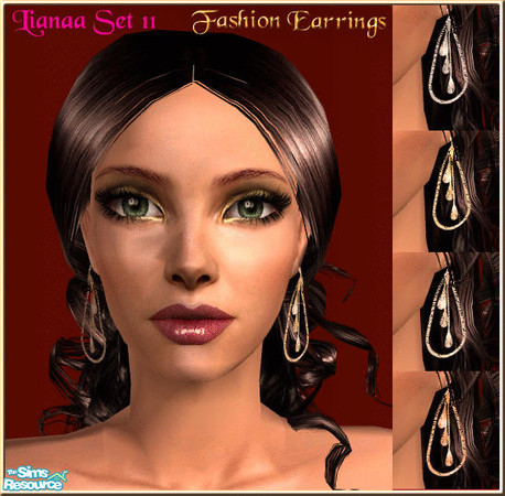 The Sims Resource | Set 11 Fashion Earrings