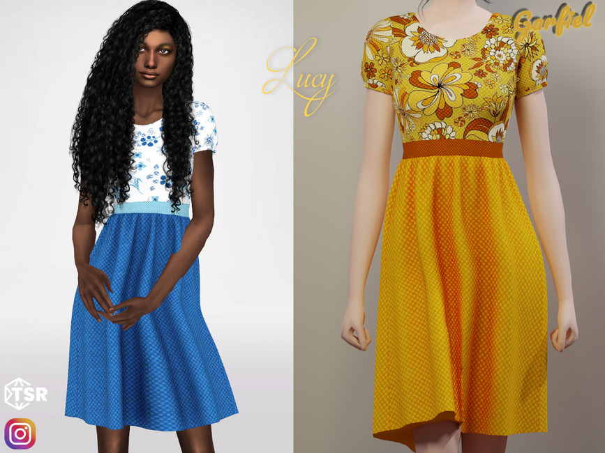 The Sims Resource - Lucy - Sweet floral dress