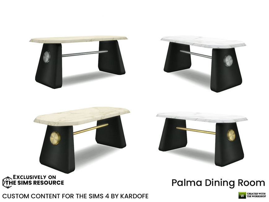 The Sims Resource - Palma Dining Room Dining Table