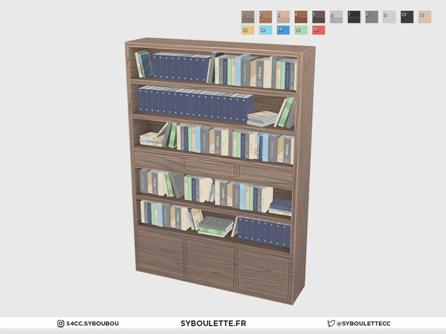The Sims Resource - Highschool Classroom - Bookcase (two tiles)