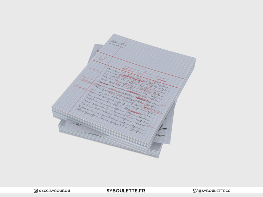 The Sims Resource - Highschool Classroom - Essays pile