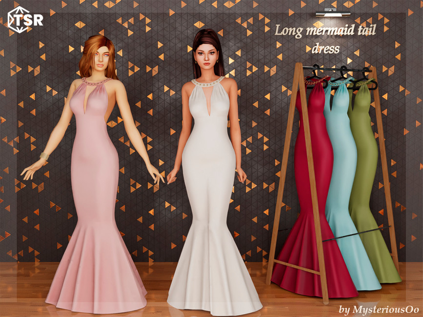 The Sims Resource - Long mermaid tail dress
