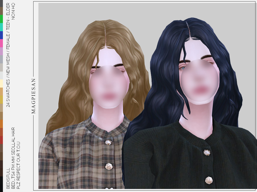 The Sims Resource - Seollal hair