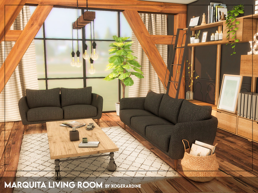 The Sims Resource - Marquita Living Room (TSR only CC)