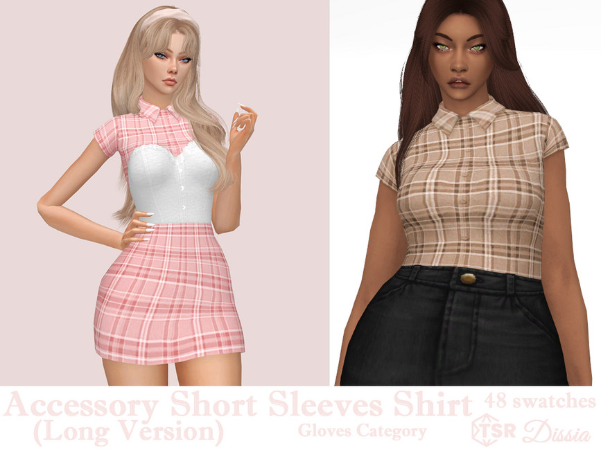 The Sims Resource - Accessory Short Sleeves Shirt Set