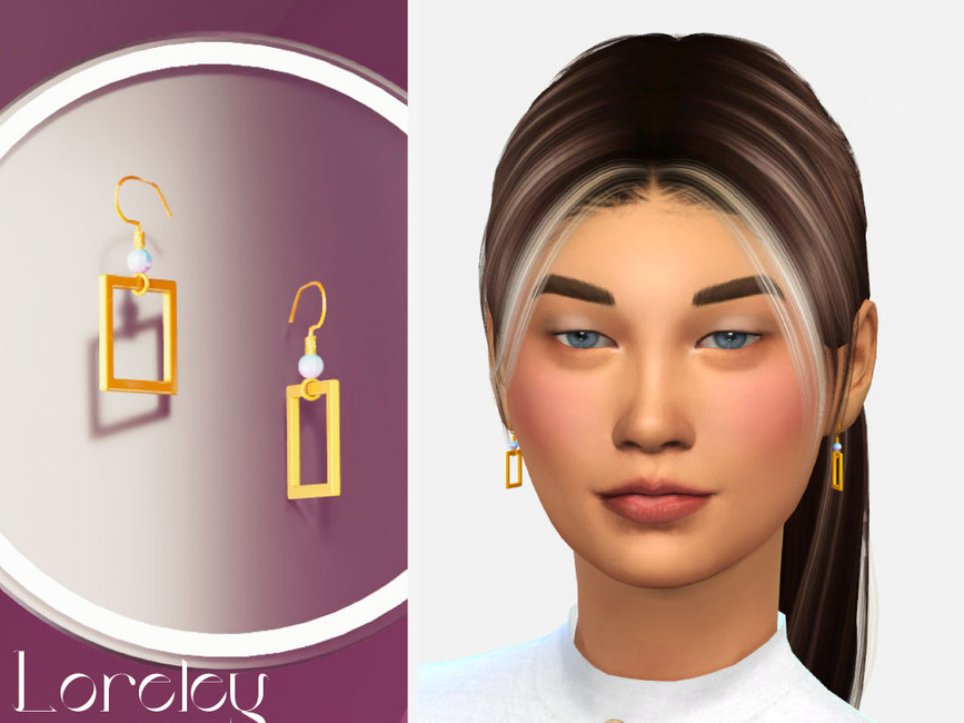 The Sims Resource - Loreley - female earrings
