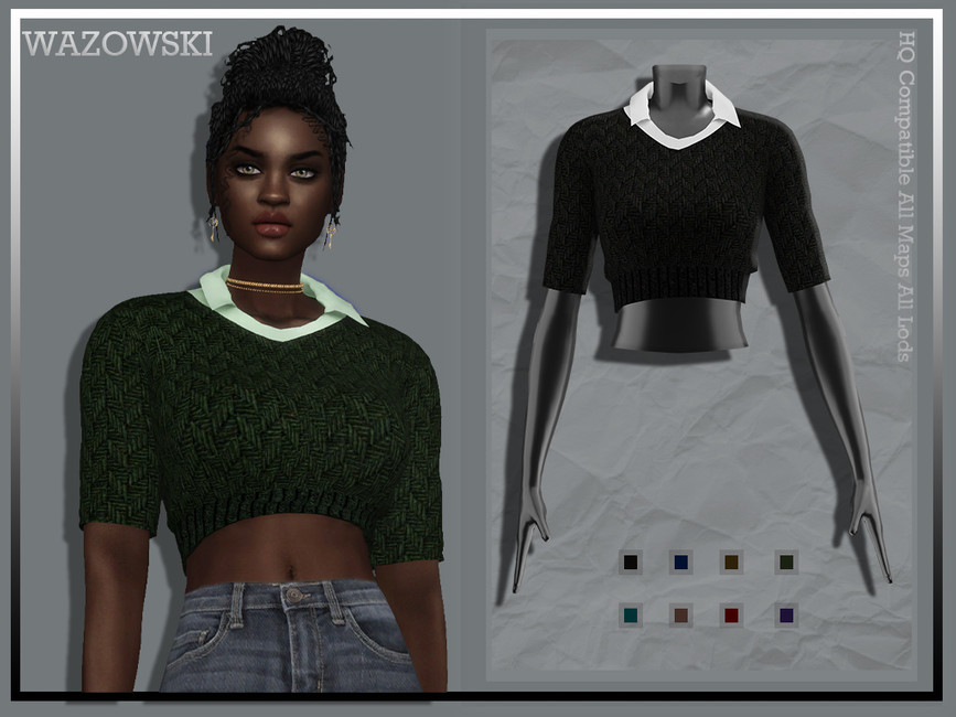 The Sims Resource - Polo Collared Jumper