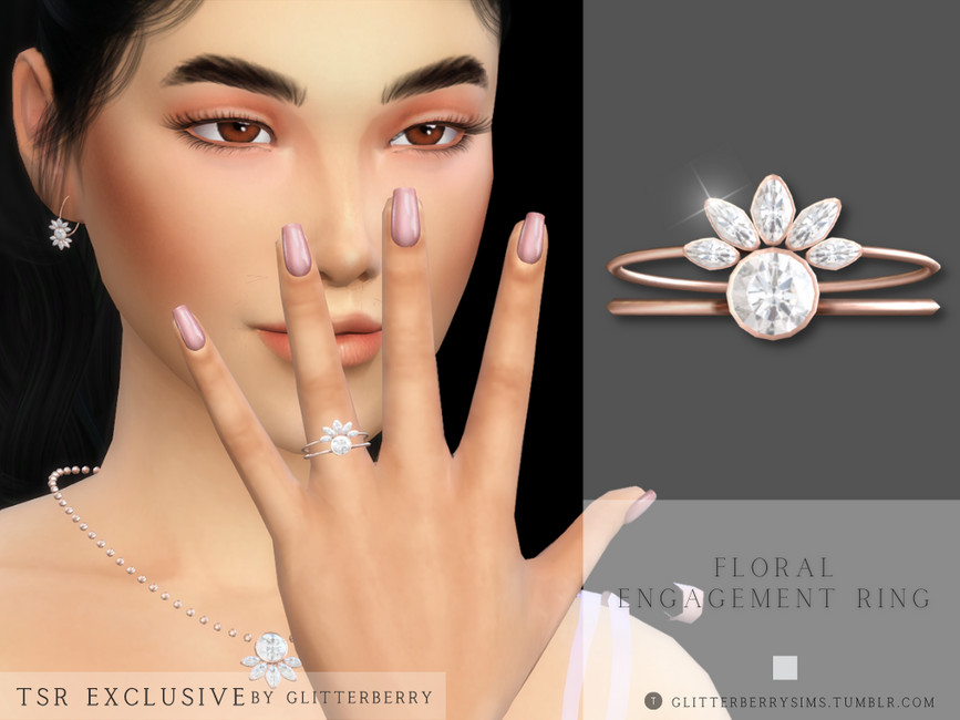 The Sims Resource - Floral Engagement Ring