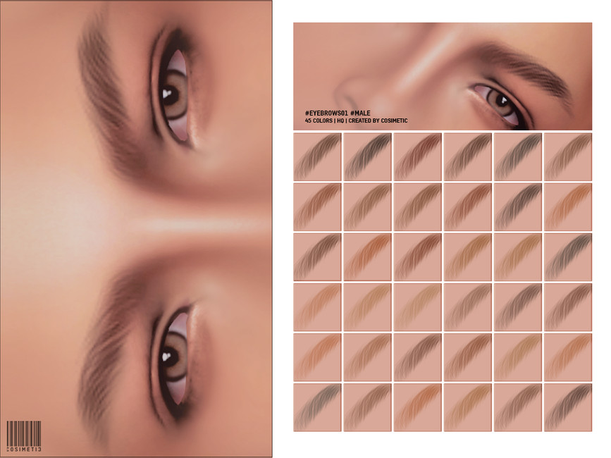 The Sims Resource - Masculine Eyebrows | N01