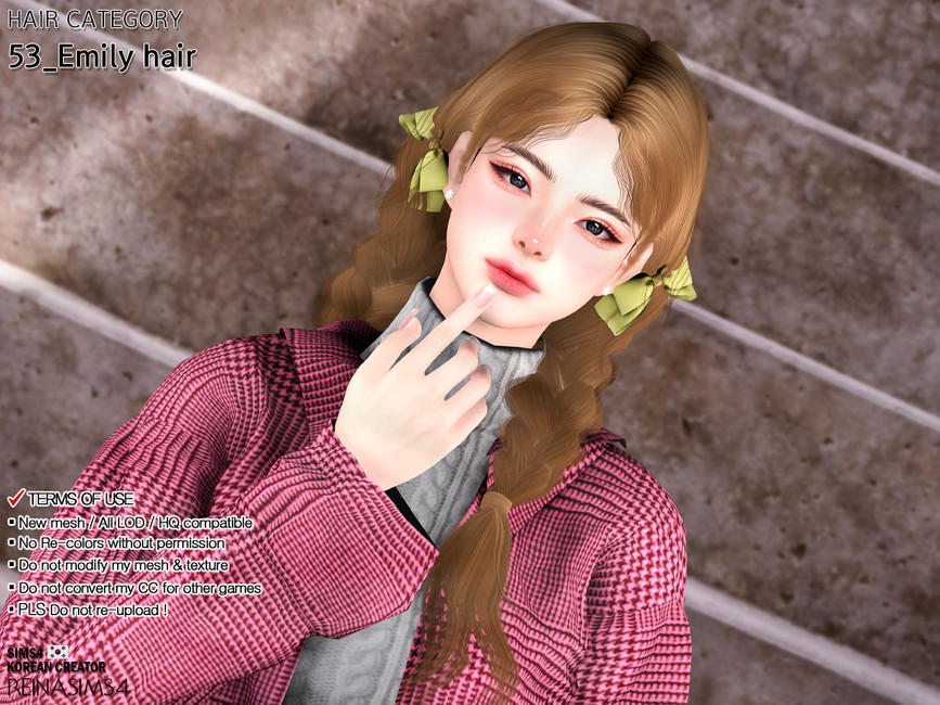 The Sims Resource - Emily hair