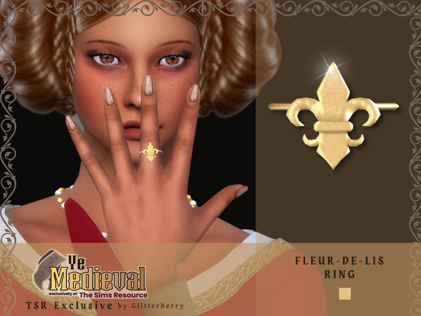 The Sims Resource - YeMedieval Fleur-de-lis Ring