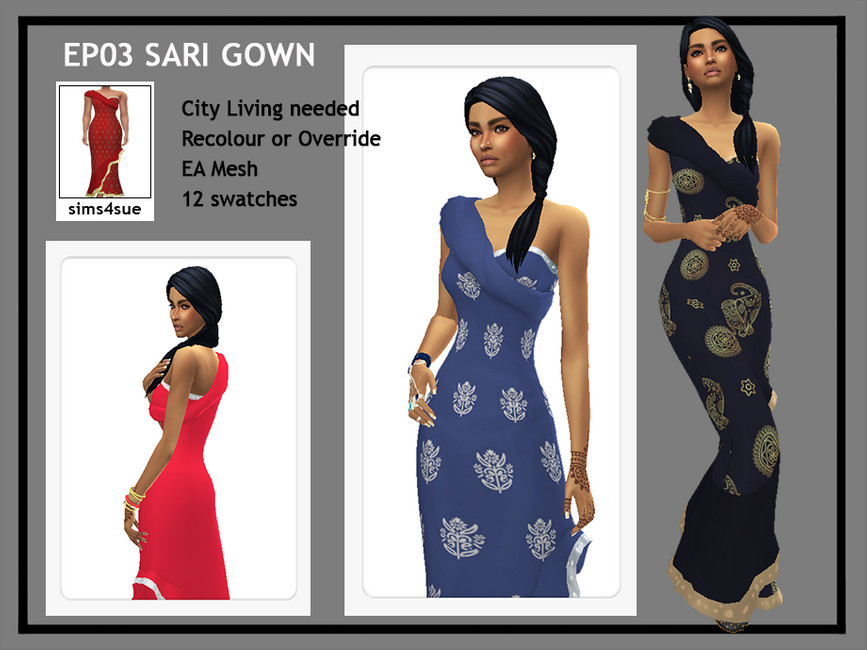 The Sims Resource - EP03 Sari Gown