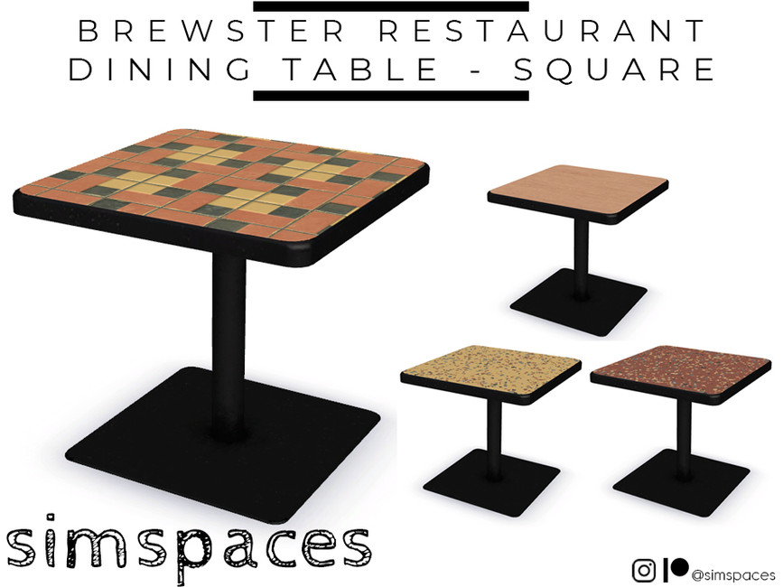 The Sims Resource - Brewster Restaurant - dining table square