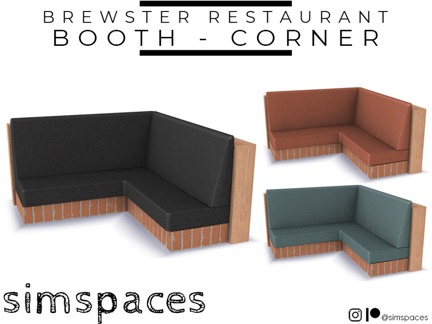 The Sims Resource - Brewster Restaurant - booth corner