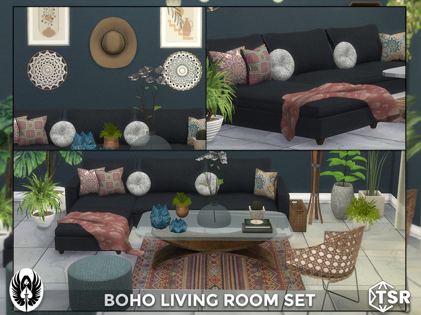 The Sims Resource - Boho Living Room Set