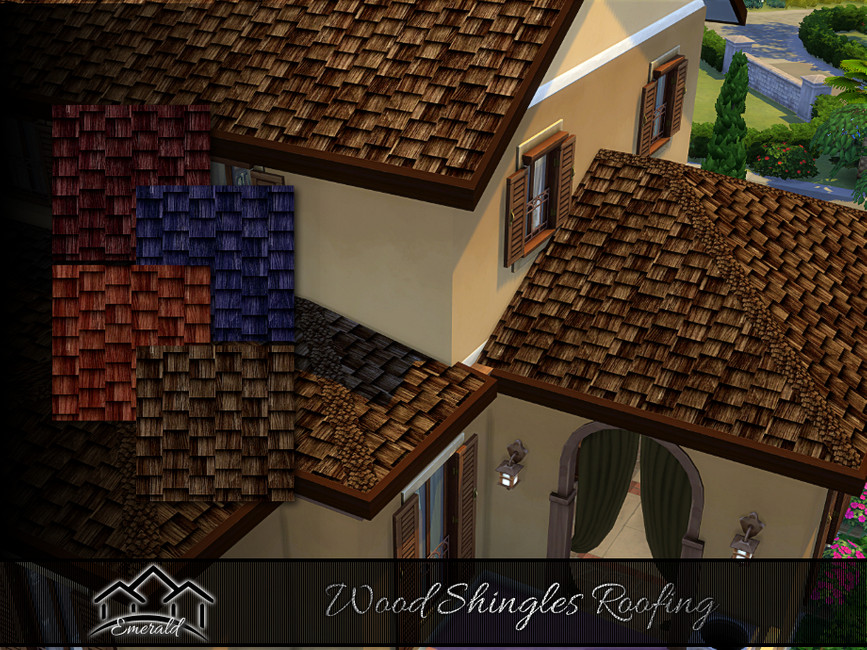 The Sims Resource - Wood Shingles Roofing
