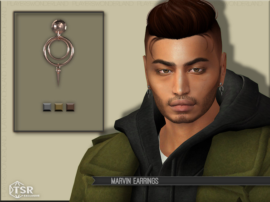 The Sims Resource - Marvin Earrings