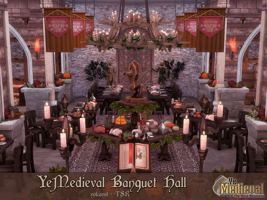 The Sims Resource - Ye Medieval Banquet Hall / TSR CC Only
