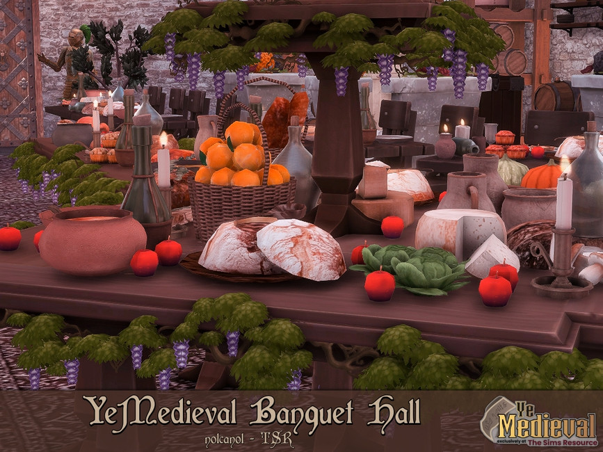 The Sims Resource - Ye Medieval Banquet Hall / TSR CC Only