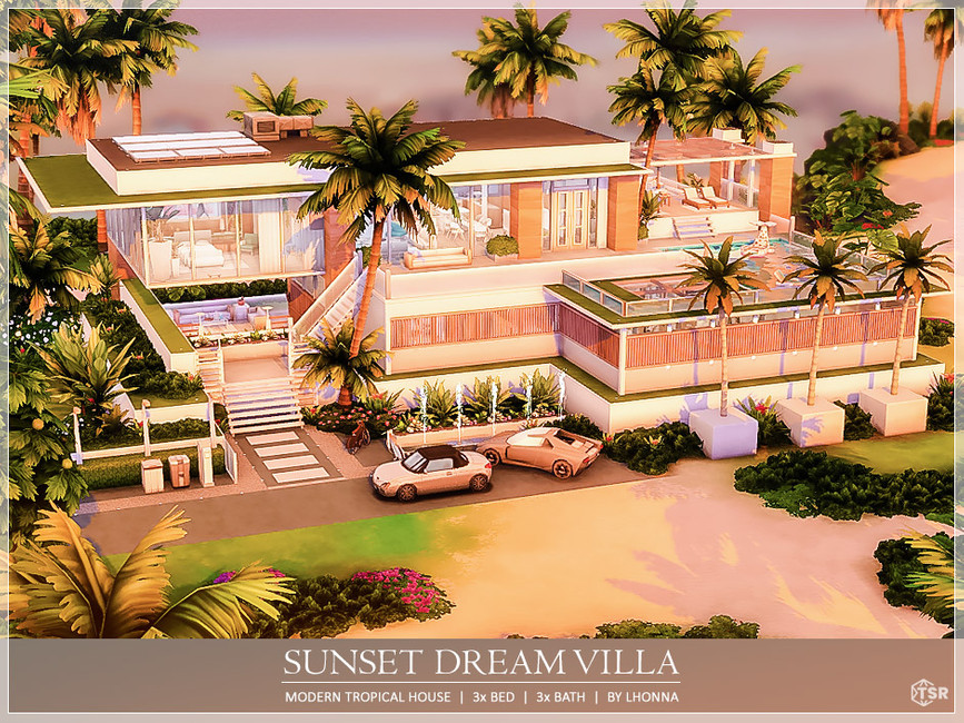 The Sims Resource - Sunset Dream Villa /No CC/