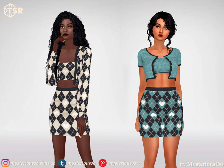 The Sims Resource - Skirt with diamonds