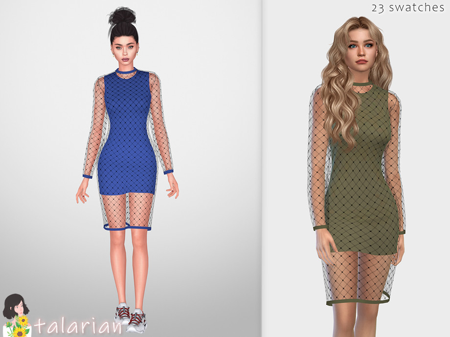 The Sims Resource - Catalina Mesh Dress