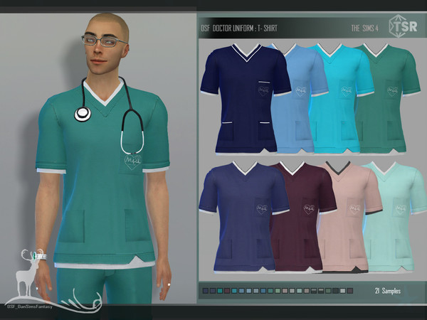 The Sims Resource | DOCTOR UNIFORM / T SHIRT