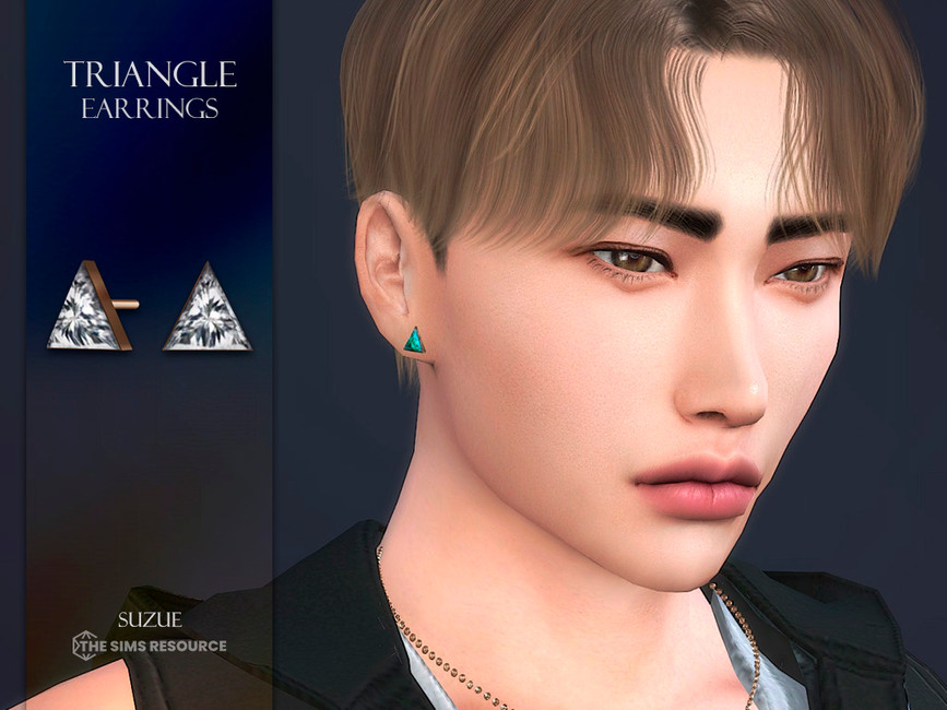 The Sims Resource - Triangle Earrings