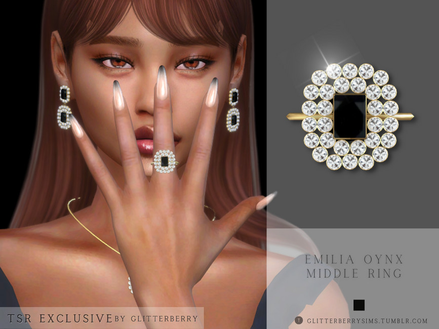 The Sims Resource - Emilia Onyx Ring