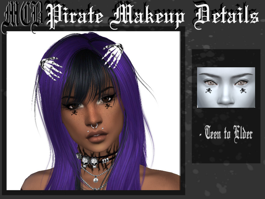 The Sims Resource - Pirate Makeup Details