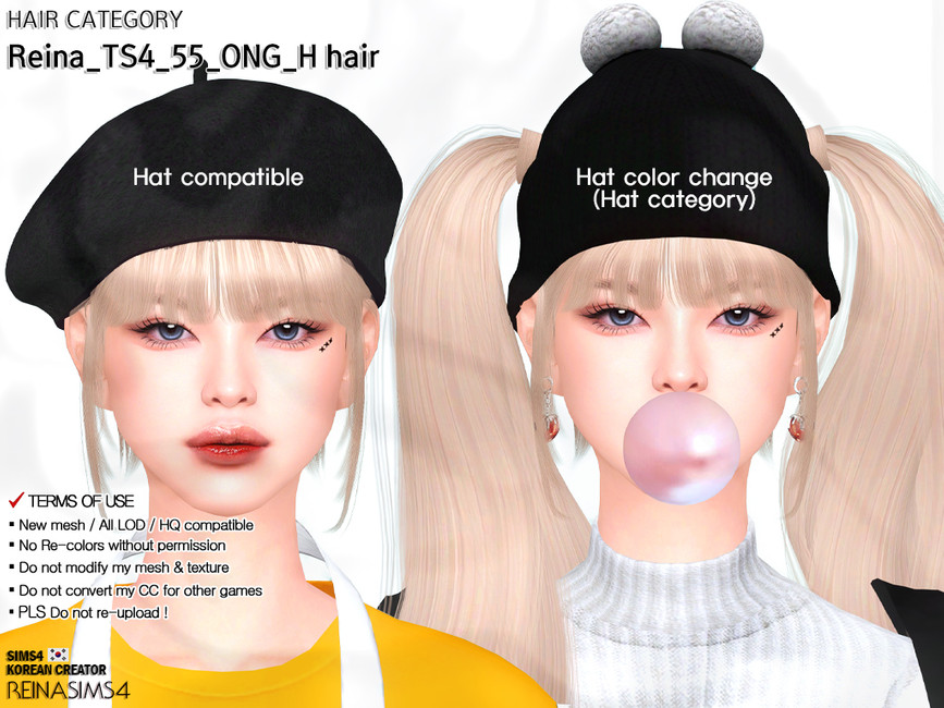 The Sims Resource - OMG_H hair & hat swatches set