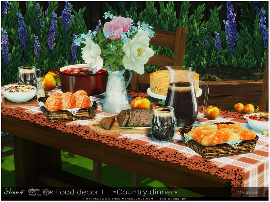The Sims Resource - Food decor I - Country dinner