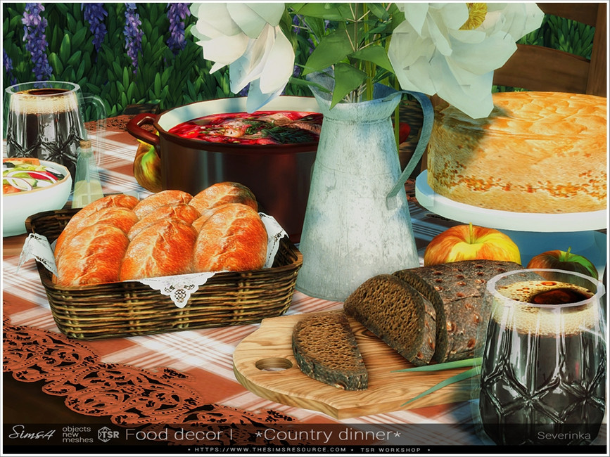 The Sims Resource - Food decor I - Country dinner