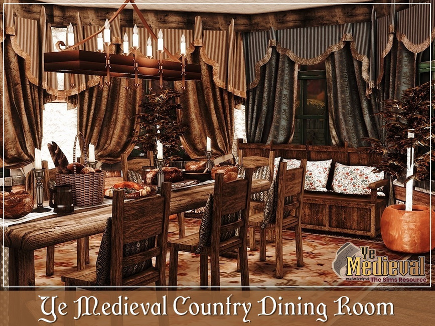 The Sims Resource - Ye Medieval Country Dining Room