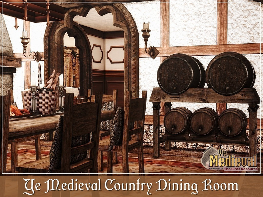 The Sims Resource - Ye Medieval Country Dining Room