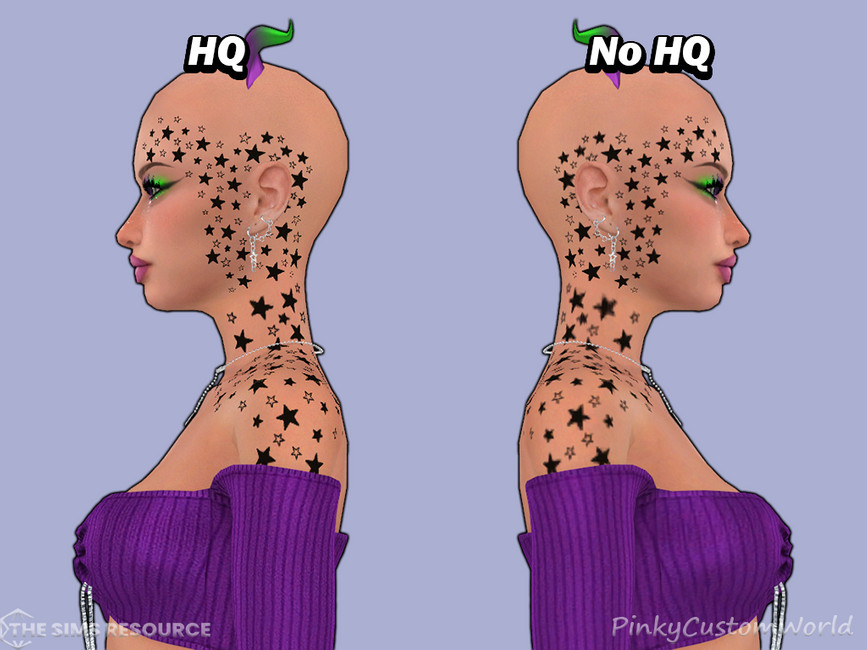 The Sims Resource - Star Tattoo N4 - Calista V2 (Tattoo)