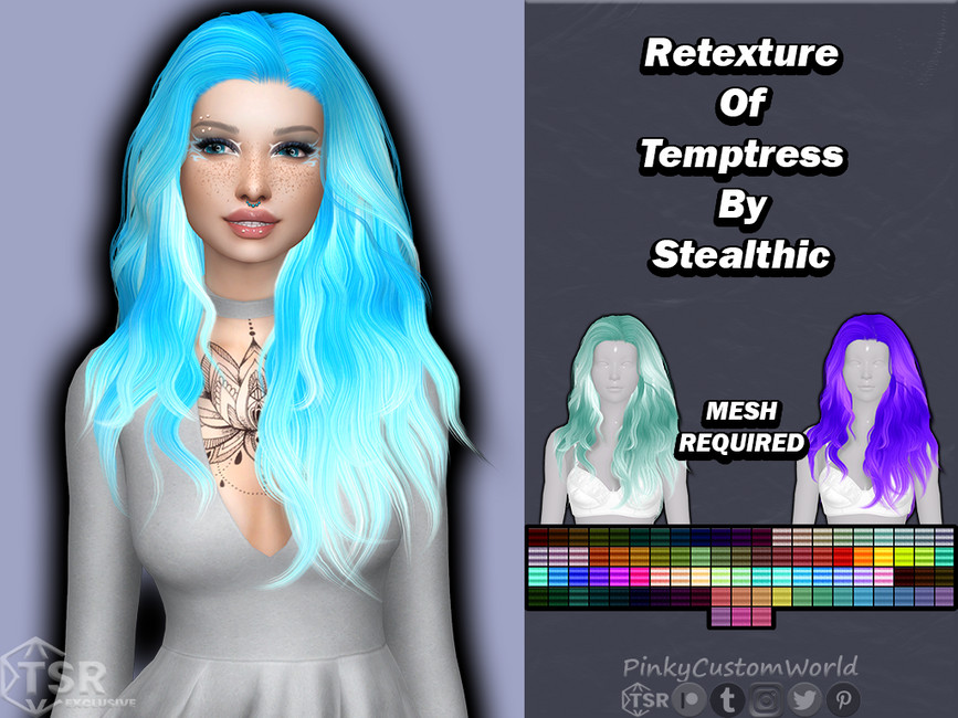 The Sims Resource - Retexture of Temptress hair by Stealthic