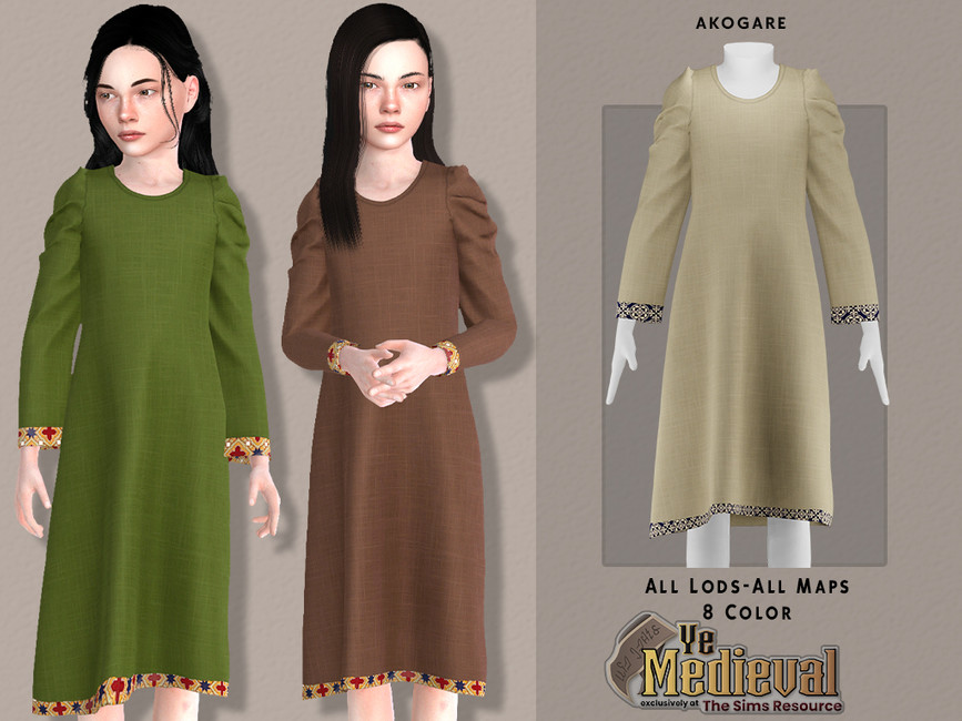 The Sims Resource - Ye Medieval Beatrice Dress