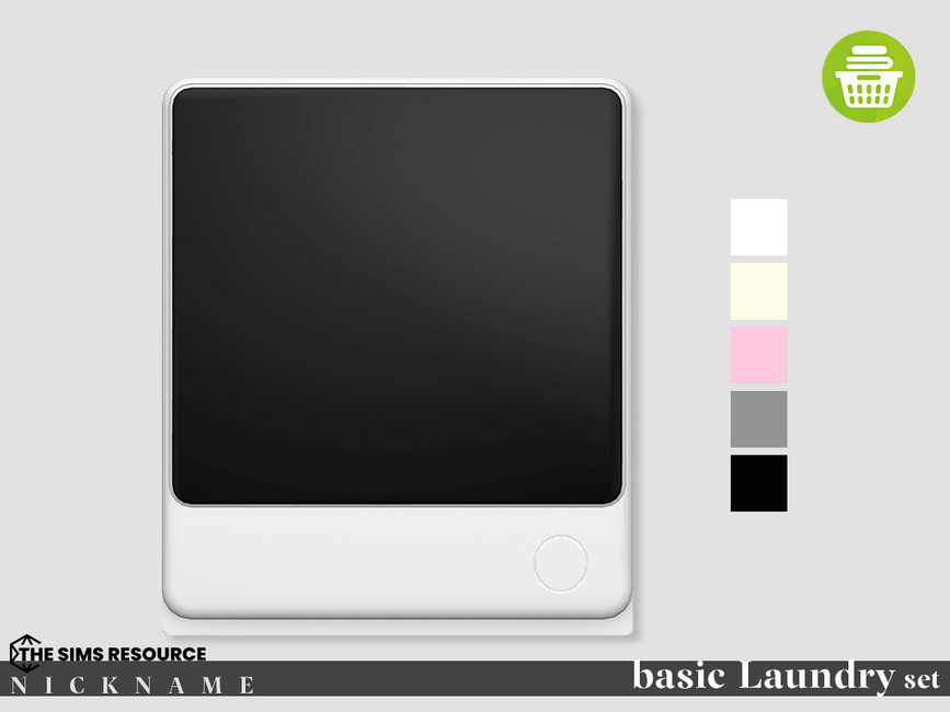 The Sims Resource - basic Laundry set_washing machine (DLC)
