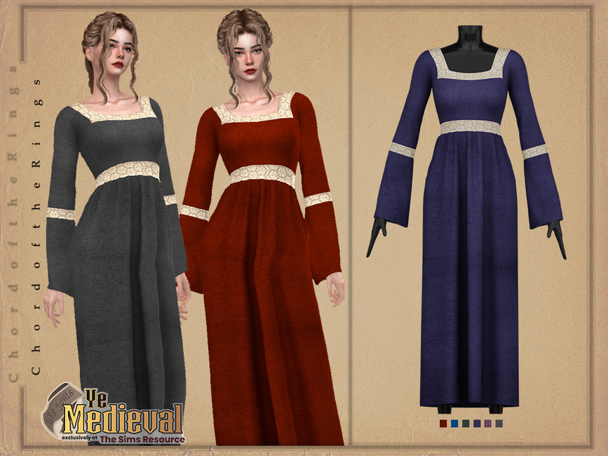 The Sims Resource - Ye Medieval Dress No.03