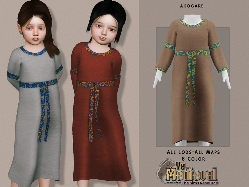 The Sims Resource - Ye Medieval T-Matilda Dress