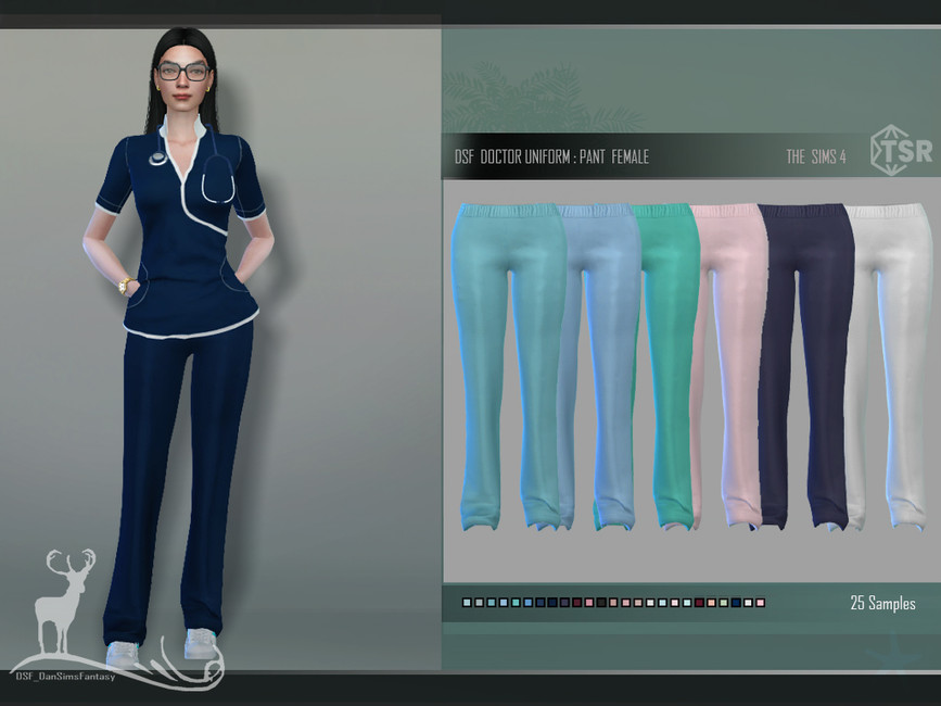 The Sims Resource - DOCTOR UNIFORM: PANT / FEMALE